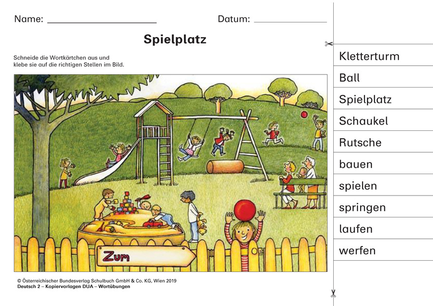Spielplatz Kopiervorlage | öbv