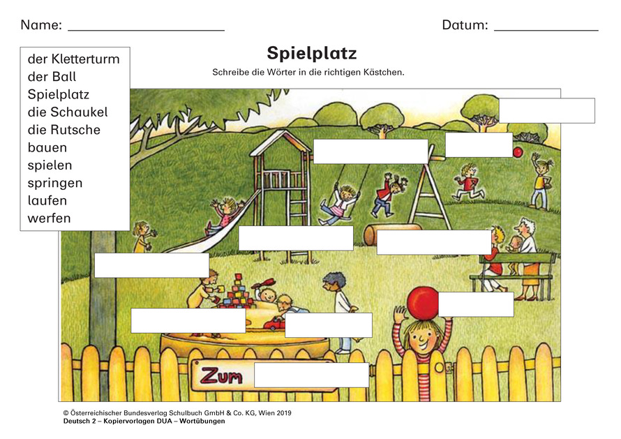 Spielplatz Kopiervorlage | öbv